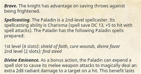 Paladin Stat Block Draft Album On Imgur