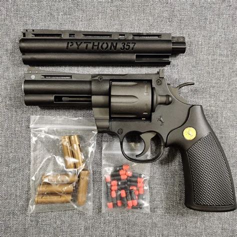 Colt Python Double Action Revolver Toy Soldier Gun Soft Bullet Pistol