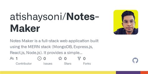 Github Atishaysoninotes Maker Notes Maker Is A Full Stack Web