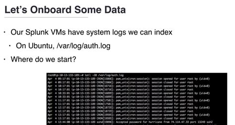 data onboarding splunk
