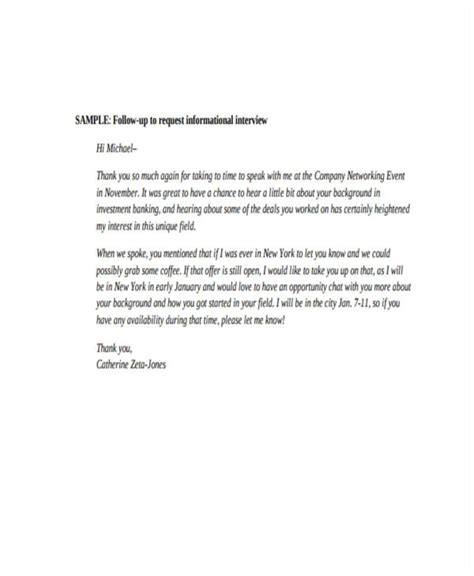 Networking Follow Up Email Template Williamson Ga Us