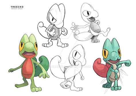 Commission Treecko Poses By Zacharybla On Deviantart