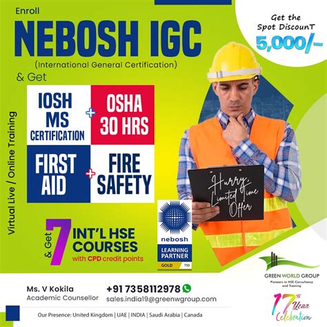 Pursue Nebosh Igc Course Training In West Bengal R Nebosh
