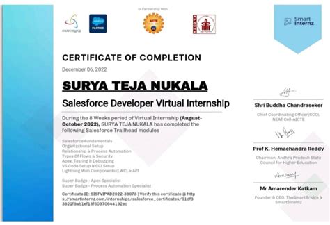 Surya Teja Nukala On Linkedin 🚀 Excited To Share That Ive Completed The Salesforce Developer