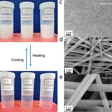 A The Photos Of Supramolecular Assemblies Formed At Different Cooling