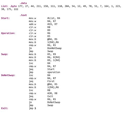 Solved 1 Explain What The Following Assembly Language Does Chegg Com