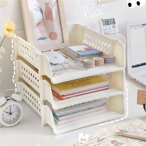 Fanke ชั้นใส่เอกสาร ตะกร้าใส่เอกสาร ชั้นวางเอกสาร ถาดใส่เอกสาร ถาดเก็บเอกสารa4 ชั้นพลาสติก ถาด