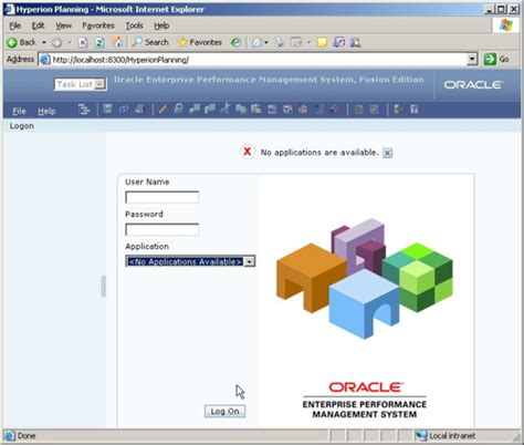 Hyperion Planning Installing The Sample Planning Application In Epm 111