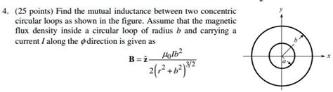 Solved Find The Mutual Inductance Between Two Concentric Circular Loops As Shown In The Figure