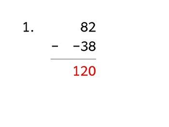Subtract Up To 6 Digits From Up To 2 Digits With A Negative 1 Page Quiz In 3 Ve