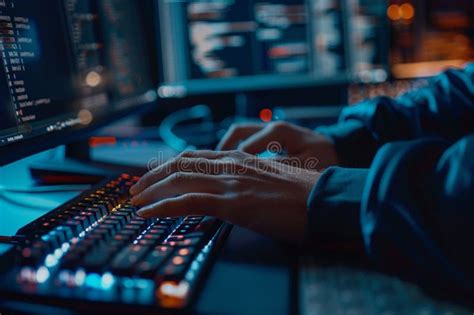 Closeup Of Hands Typing On A Keyboard Stock Illustration Illustration Of Development Data