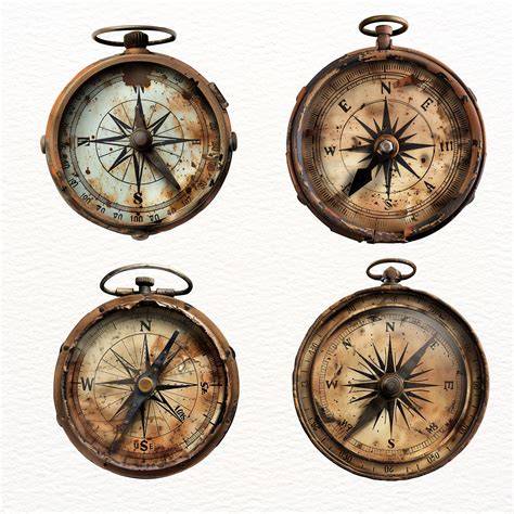 Rustic Compass Clip Art Old Vintage Compass Pngs Old Time Traveler
