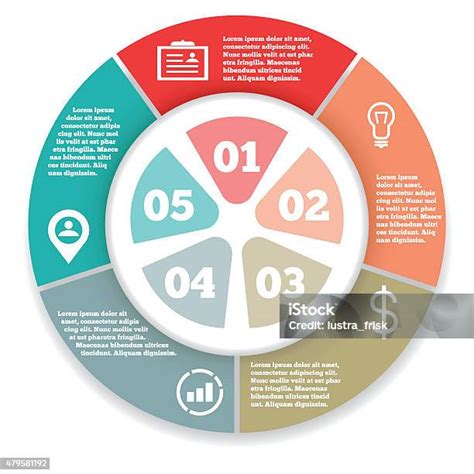 비즈니스 서클 인포그래픽 다이어그램 프리젠테이션 4가지 단계 0명에 대한 스톡 벡터 아트 및 기타 이미지 0명 2015년 그래프 Istock