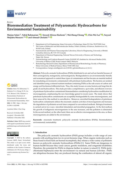 Pdf Bioremediation Treatment Of Polyaromatic Hydrocarbons For