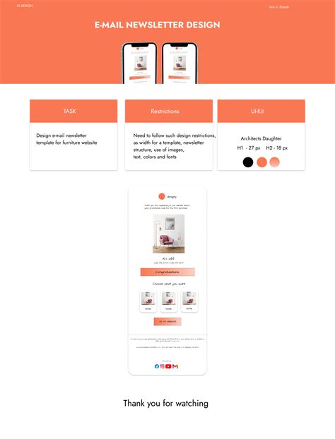 email template ui design behance