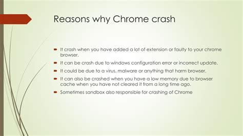 PPT Why Does Google Chrome Keep Crashing PowerPoint Presentation Free Download ID