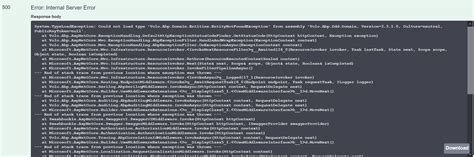 Quick Support Could Not Load Type Voloabpdomainentities