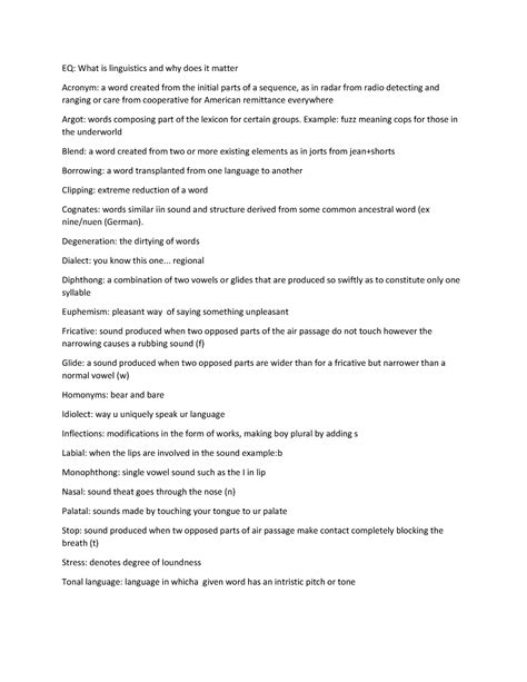 Linguistics Terminology Eq What Is Linguistics And Why Does It Matter Acronym A Word Created