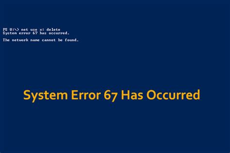 System Error 67 Has Occurred In Windows 10 8 7 Fix It