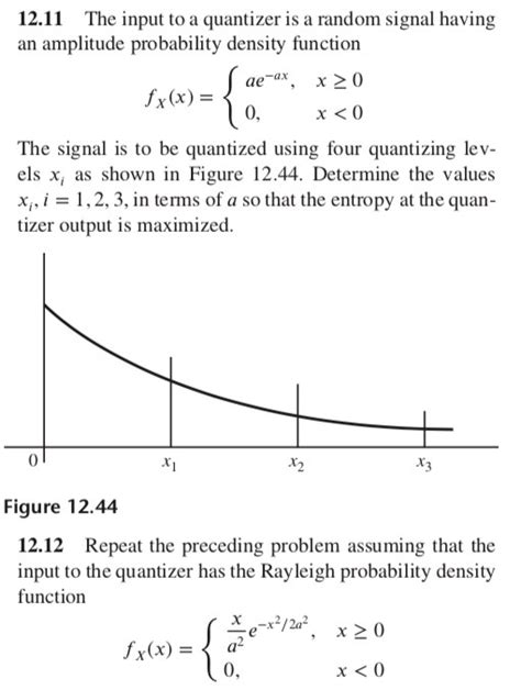 1211 The Input To A Quantizer Is A Random Signal