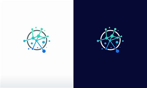 픽셀 기술 로고 디자인 컨셉 벡터 네트워크 인터넷 로고 기호 로고에 대한 스톡 벡터 아트 및 기타 이미지 로고 테크놀로지 인터넷 Istock