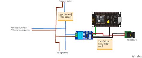 Measure Any Ac Voltage 250vac With Zmpt101b And Esp8266 12e With