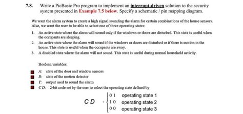 Solved 78 Write A Picbasic Pro Program To Implement An