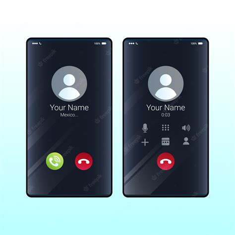 Free Vector Phone Call Screen Interface Illustration