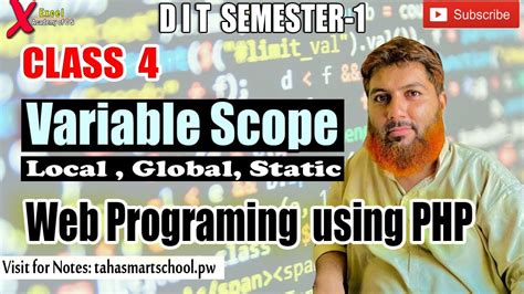 Variable Scope In Php Local Global Static Php Variablescope Excelacademy Youtube