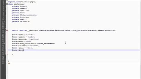 curso mvc en php creacion de la clase clspersona i parte youtube