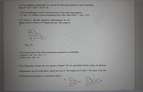 Solved 227 Use Algebraic Manipulation To Convert The