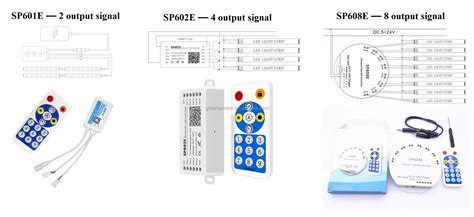 Sp608e 8 Signal Outputs Pixel Led Controller App And Rf Remote Control For Addressable Digital