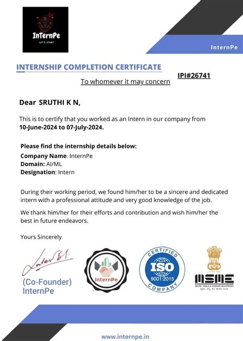 Sruthi Narayanan On Linkedin Internship Ai Machinelearning