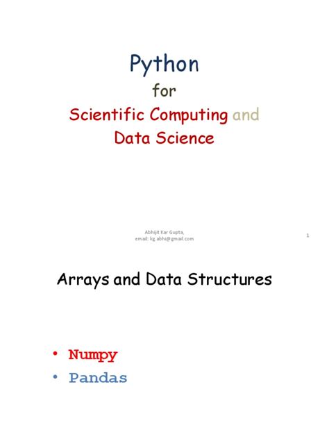 Python For Data Science And Scientific Computation Pdf Computer Programming Teaching