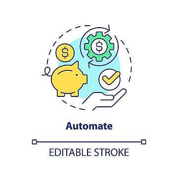 Automate Concept Icon Art Automate Regular Vector Art Automate