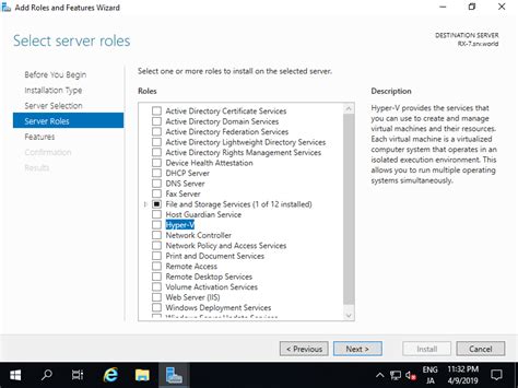 Windows Server 2019 Hyper V Install Server World