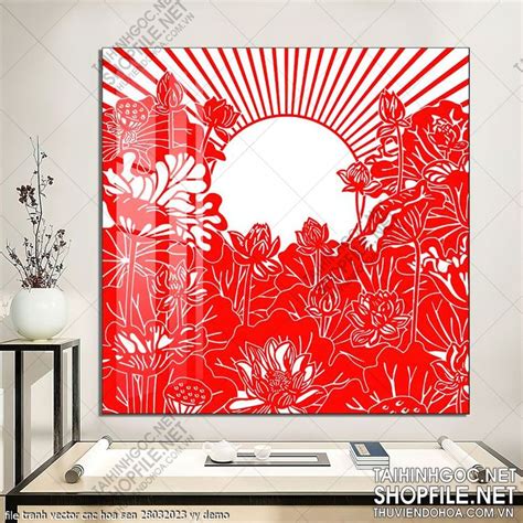File Tranh Vector Cnc Hoa Sen 28032023 Vy