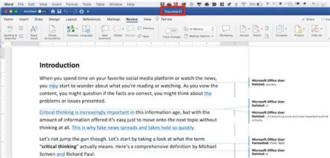 How To Compare And Merge Two Microsoft Word Documents