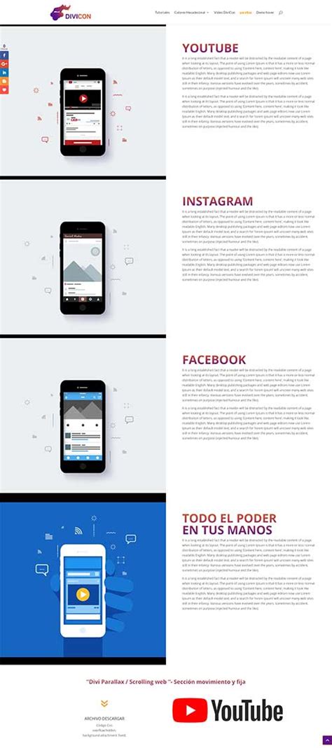 free divi parallax split page layout divi theme layouts
