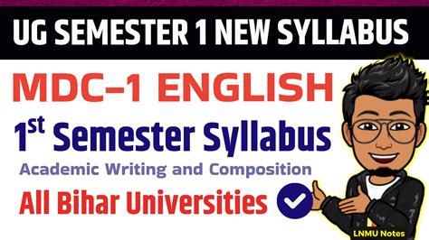 Mdc English Ug 1st Semester Syllabus Paper Pattern Multidisciplinary