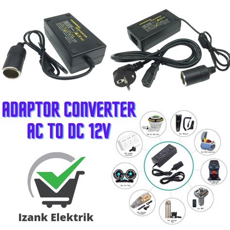 Jual Adaptor Converter Vacum Kipas Mobil Adapter AC DC AC To DC 12v 5A Adaptor Converter Adapter