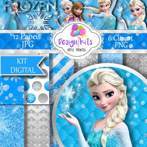 Kit Digital Elsa Frozen Elo7 Produtos Especiais