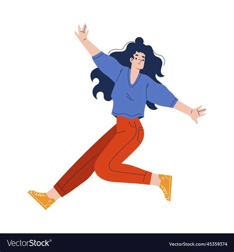 Woman Character Falling Down After Slip Royalty Free Vector