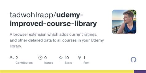 GitHub Tadwohlrapp Udemy Improved Course Library A Browser Extension Which Adds Current