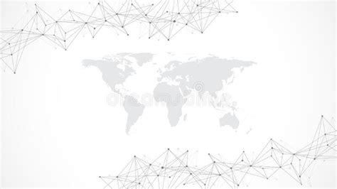Global Network Connection Social Network Communication In The Global Business World Map Point