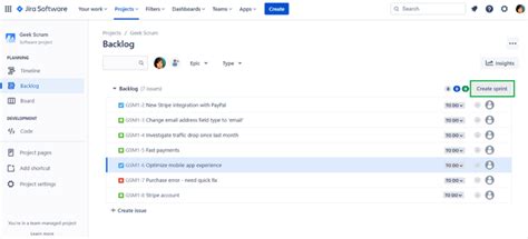 Jira Create Sprint GeeksforGeeks