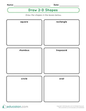Draw D Shapes Worksheet Education