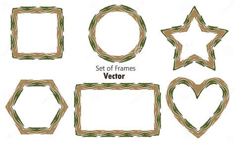 Set Of Decorative Vintage Frames And Borders Set Stock Vector Illustration Of Editable Cross