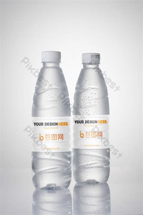 방울과 미네랄 워터 병 모형 Psd 무료 다운로드 Pikbest
