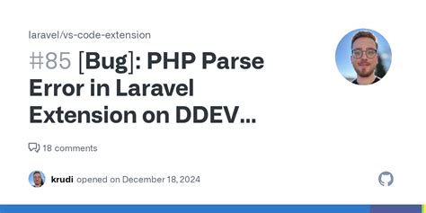 [bug] php parse error in laravel extension on ddev environment with